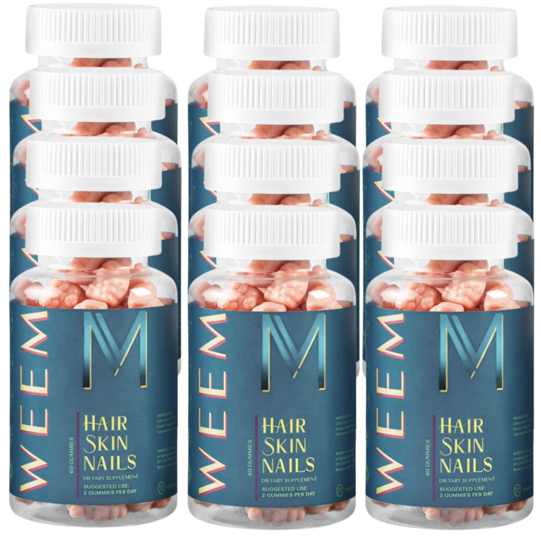 12 Bottles Hair.Skin.Nails – WEEM